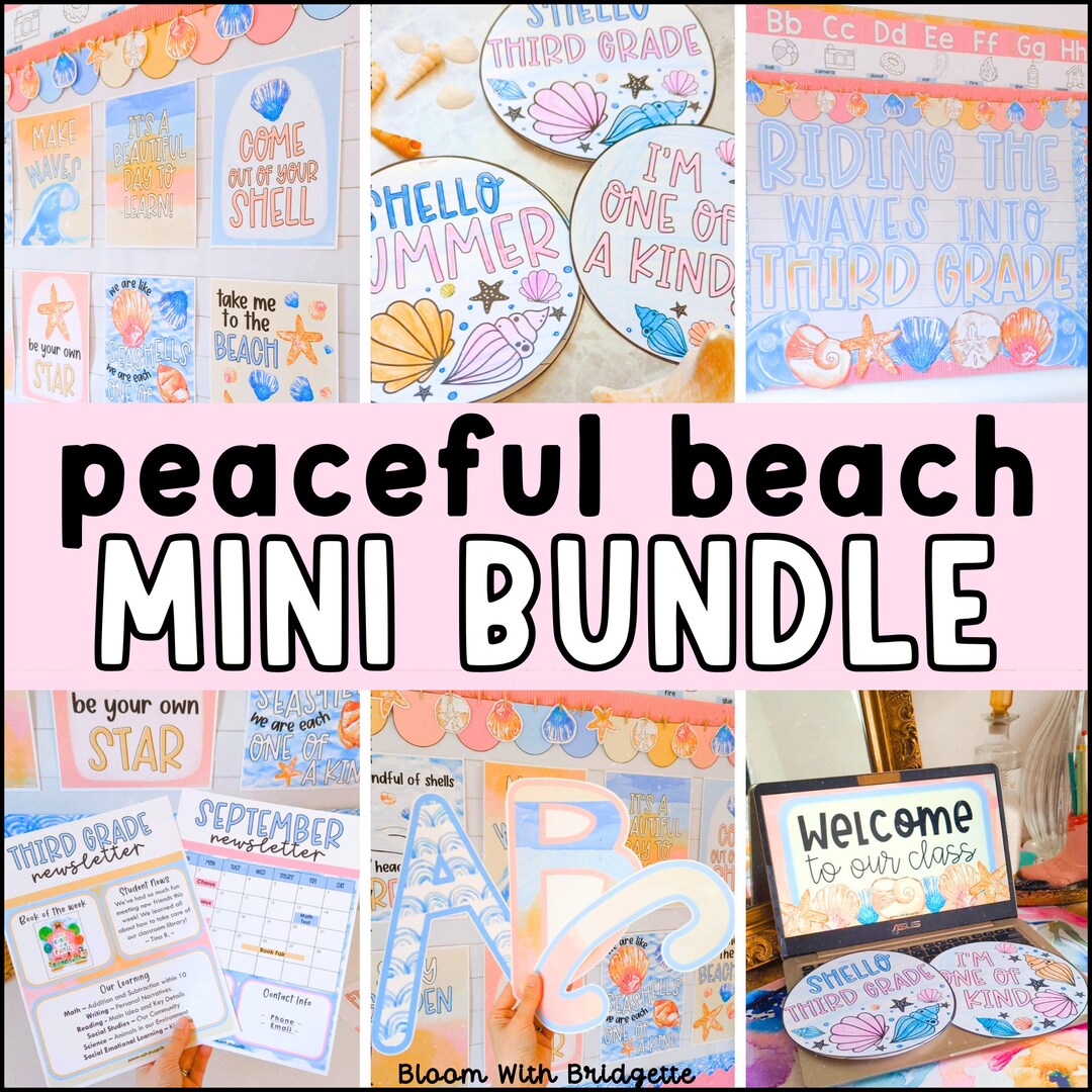Beach Classroom Decor Mini Bundle, Coastal Classroom Theme, Bulletin ...