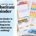 Retro Editable Substitute Binder, Daily Subbing, Maternity Leave Binder ...