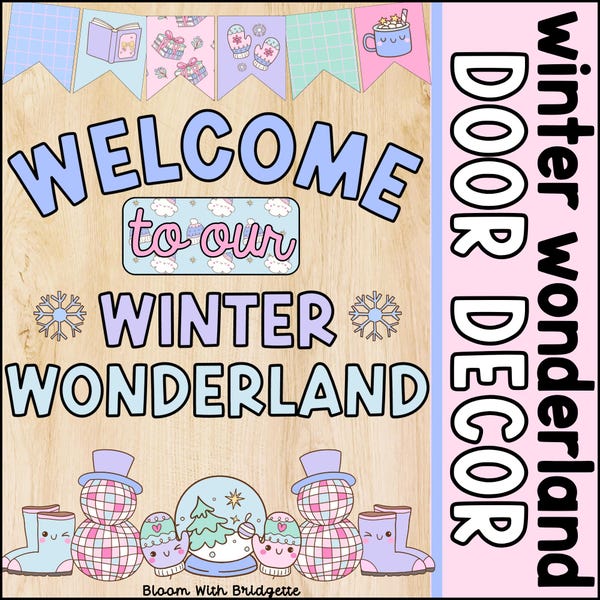 Winter Wonderland Door Decorations - Etsy