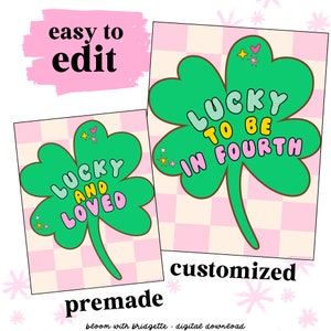 St. Patricks Day Bulletin Board, Editable Retro St. Pattys Day Posters ...