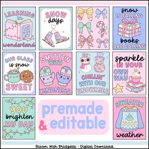 Winter Classroom Decor Bundle, Bulletin Board, Classroom Slides ...