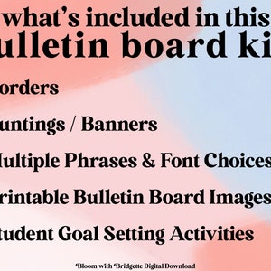 New Year Bulletin Board and Student Goal Setting Activity Printable New ...