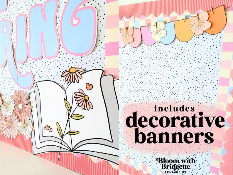 Retro Easter Bulletin Board Kit and Student Activity Spring - Etsy