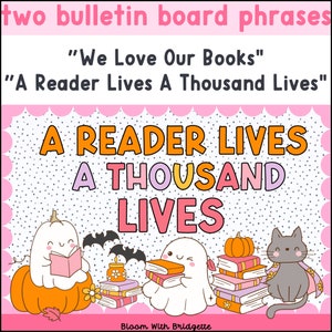 Cute Halloween Bulletin Board, Classroom Decor, Bookish Bulletin Board ...