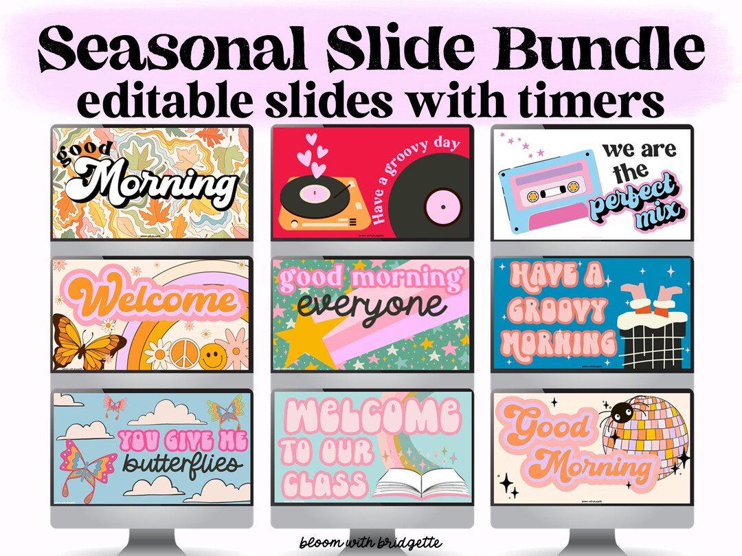 Seasonal Google Slides and Powerpoint Templates With Timers Bundle ...