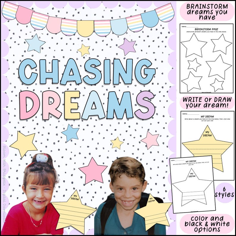 MLK Jr. Dream Bulletin Board, I Have a Dream Student Activity, Black ...