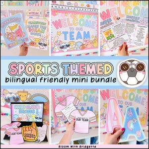 Sports Back to School Classroom Decor Bundle, Bilingual Bulletin Board ...