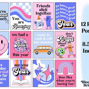 Retro End of Year Classroom Posters, Easy Bulletin Board Display ...