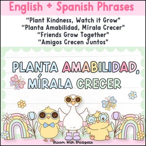 Bilingual Spring Bulletin Board, Spanish Classroom Decor, Spring ...