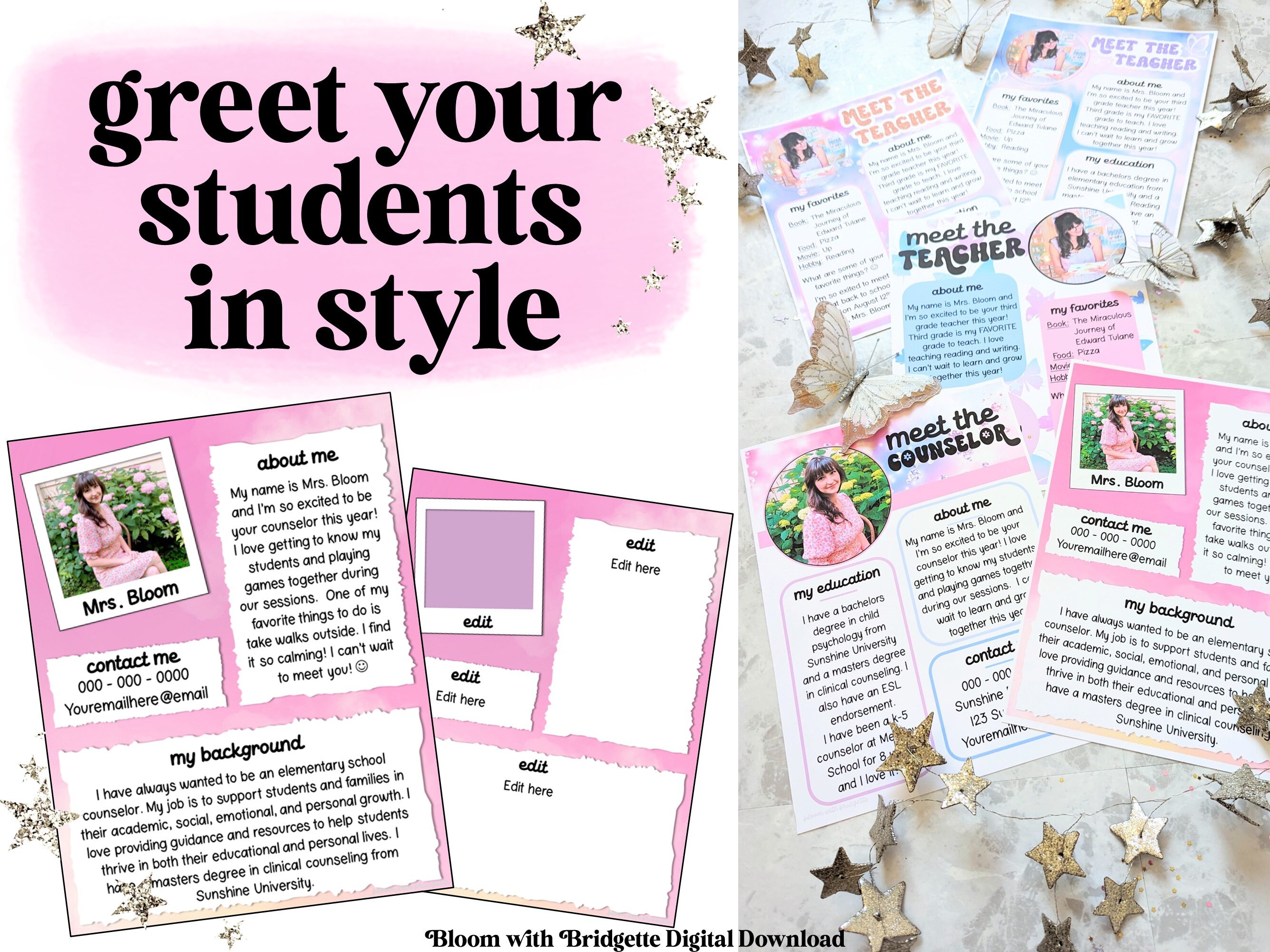 Swiftie Inspired Meet the Teacher Letters Editable Meet the - Etsy