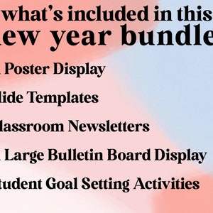 New Year Classroom Decor Bundle, New Year Bulletin Board, Slide ...