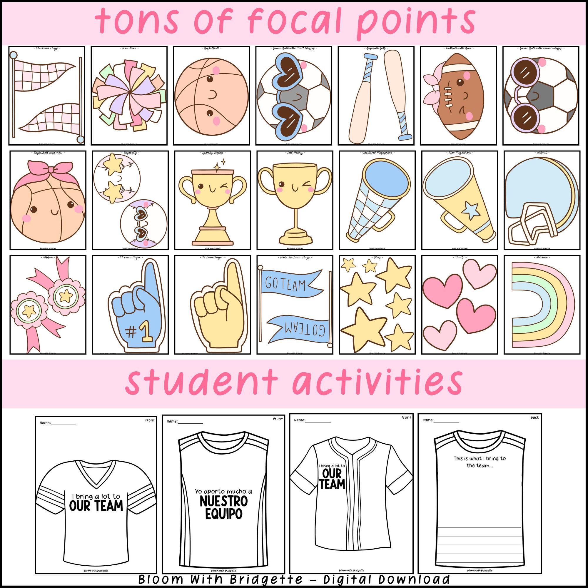 Sports Back to School Classroom Decor Bundle, Bilingual Bulletin Board ...