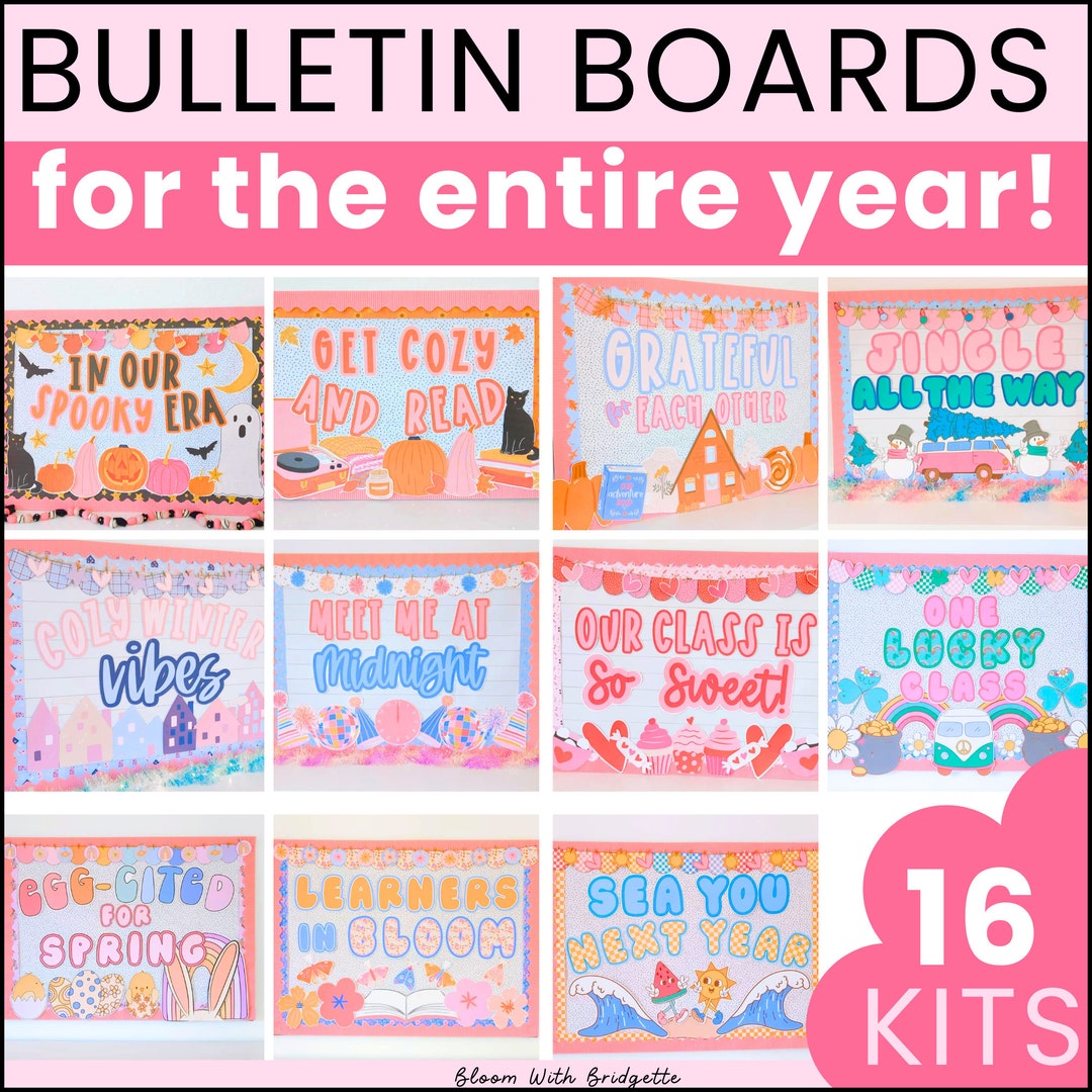 Seasonal Classroom Bulletin Board Bundle, Holiday Bulletin Board MEGA ...