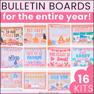 Seasonal Classroom Bulletin Board Bundle, Holiday Bulletin Board MEGA ...