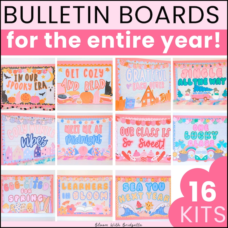 Seasonal Classroom Bulletin Board Bundle, Holiday Bulletin Board MEGA ...