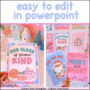 Christmas Classroom Posters, Editable Classroom Posters, December ...