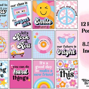 Retro Back to School Posters, Classroom Decorations, August Bulletin ...