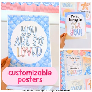 Beach Classroom Decor Mini Bundle, Coastal Classroom Theme, Bulletin ...