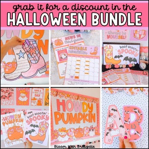 Western Halloween Bulletin Board, Classroom Decor, Western Bulletin ...