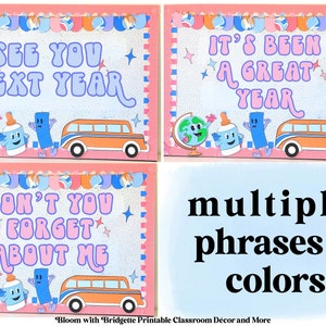 Retro End of Year Bulletin Board Kit and Student Activity, Summer ...