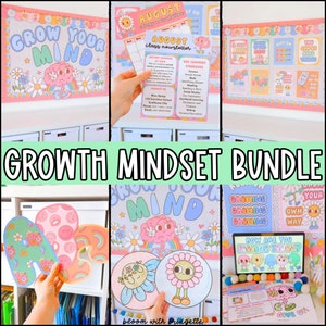 Growth Mindset Classroom Decor Bundle, Bulletin Board, Posters ...