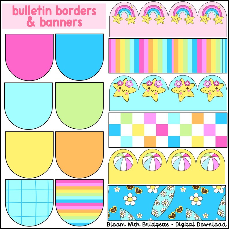 Summer Bulletin Board, Cutesy Beach Classroom Decor, Summer - Themed ...