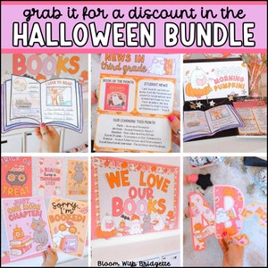 Cute Halloween Bulletin Board, Classroom Decor, Bookish Bulletin Board ...