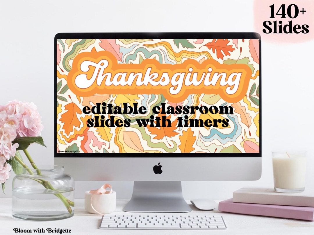 Retro Thanksgiving Google Slides and Powerpoint Templates With Timers ...