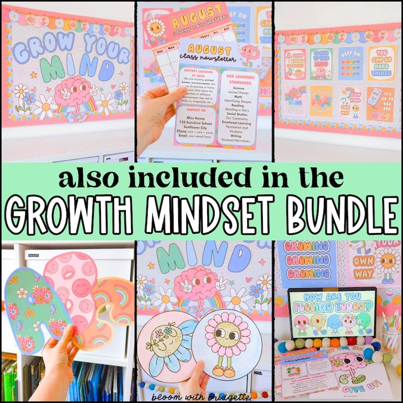 Growth Mindset Bulletin Board, Back to School Bulletin Board, Social ...