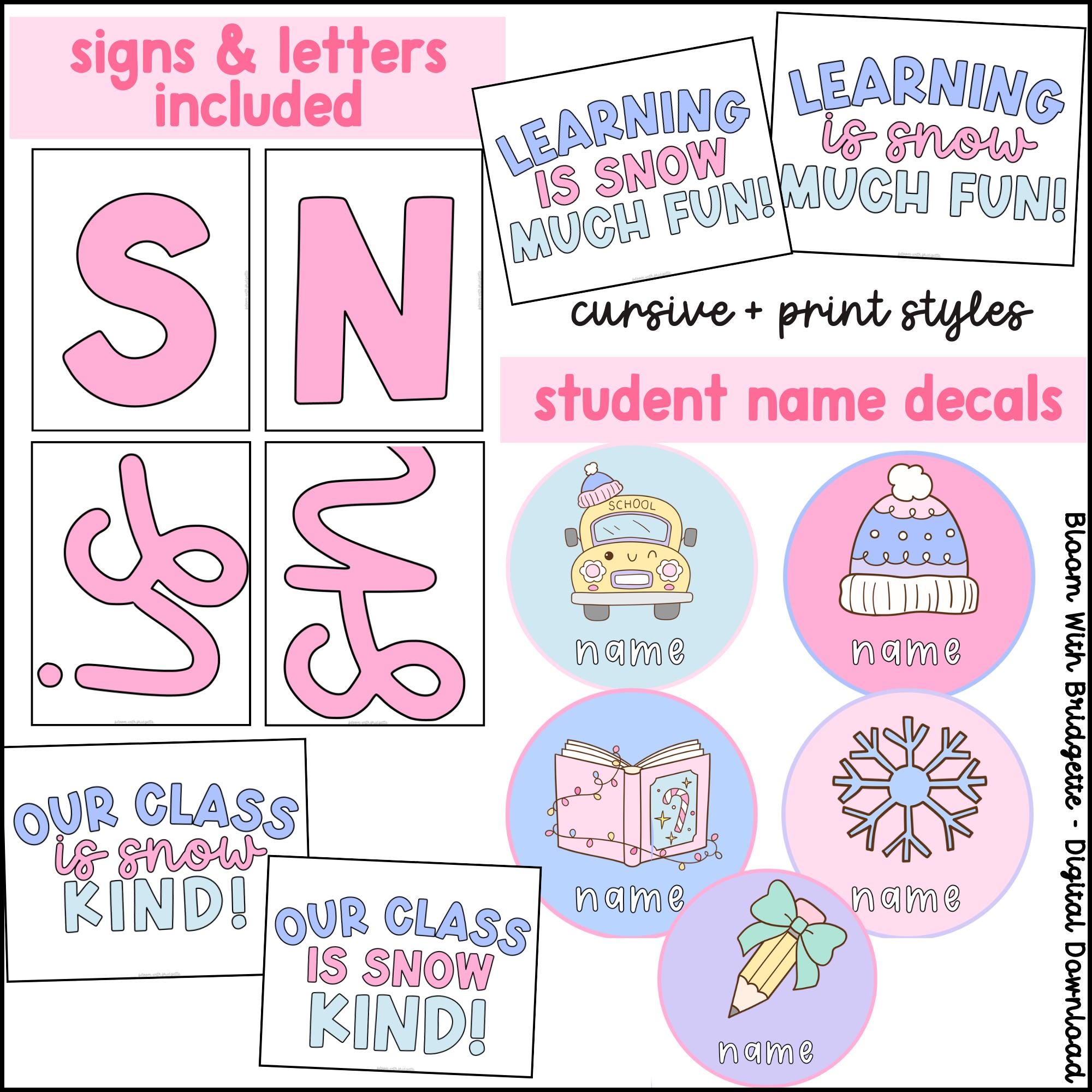 Winter Classroom Decor Bundle, Bulletin Board, Classroom Slides ...