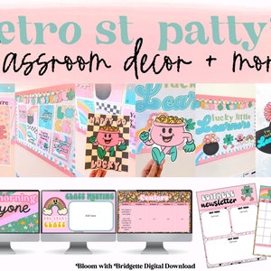 Seasonal Classroom Decor Bundle, Retro Classroom Decor MEGA Bundle ...