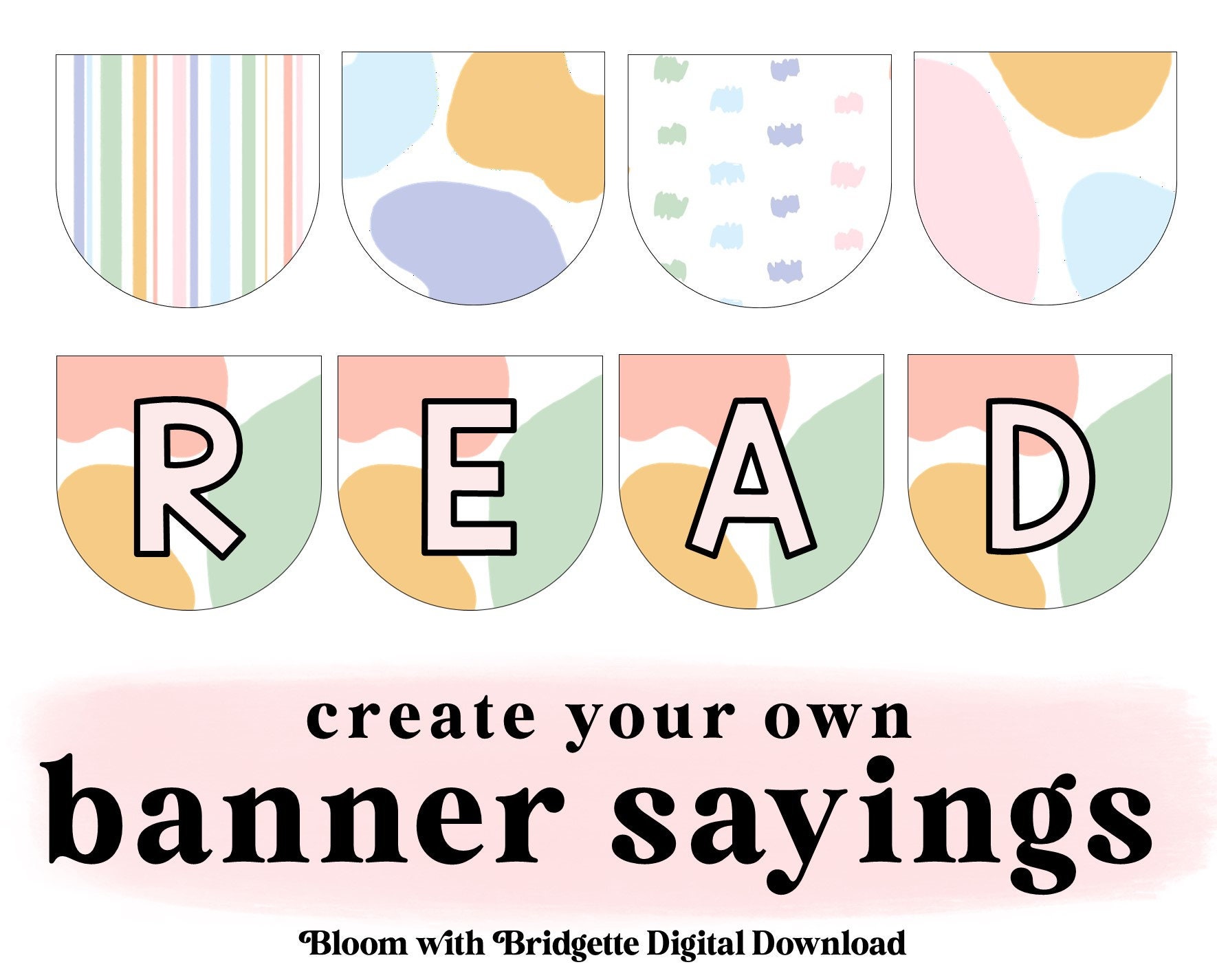 Modern Pastel Classroom Banners Buntings Printable Classroom - Etsy