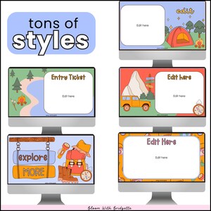 Camping Classroom Slide Templates, Daily Google Slides and Powerpoint ...