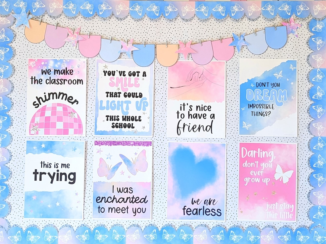 Swiftie Inspired Classroom Poster Display, EDITABLE Posters, Easy ...