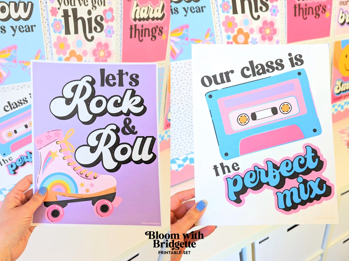 Retro Back to School Posters, Classroom Decorations, August Bulletin ...