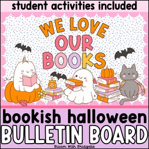 Cute Halloween Bulletin Board, Classroom Decor, Bookish Bulletin Board ...