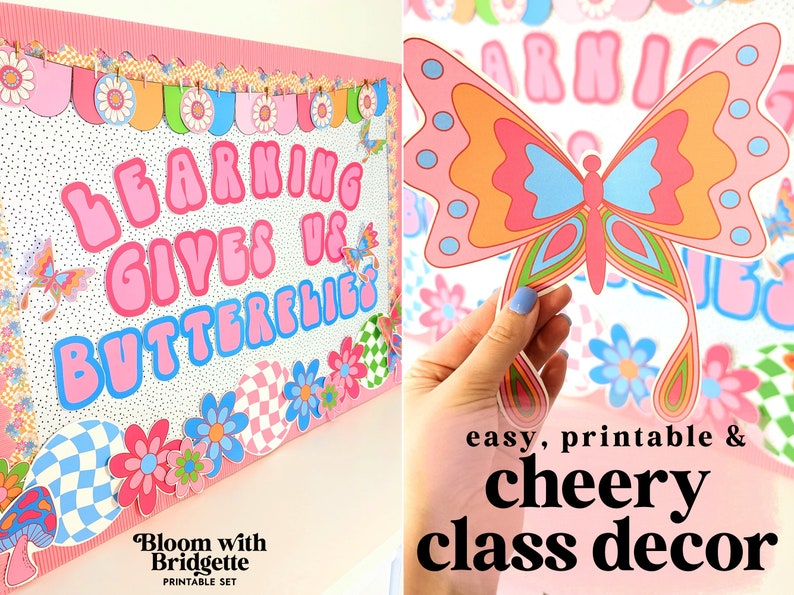 Retro Spring Bulletin Board Kit and Student Activity Spring - Etsy