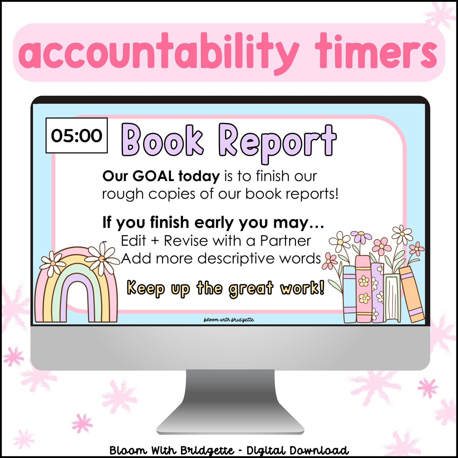 Spring Classroom Slides, Editable Slide Template, Daily Slides, Agenda ...