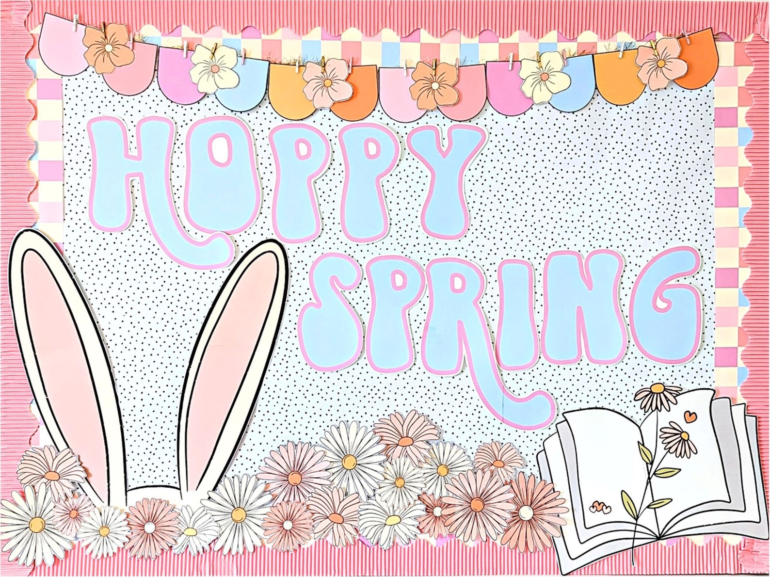 Retro Easter Bulletin Board Kit and Student Activity, Spring Bulletin ...
