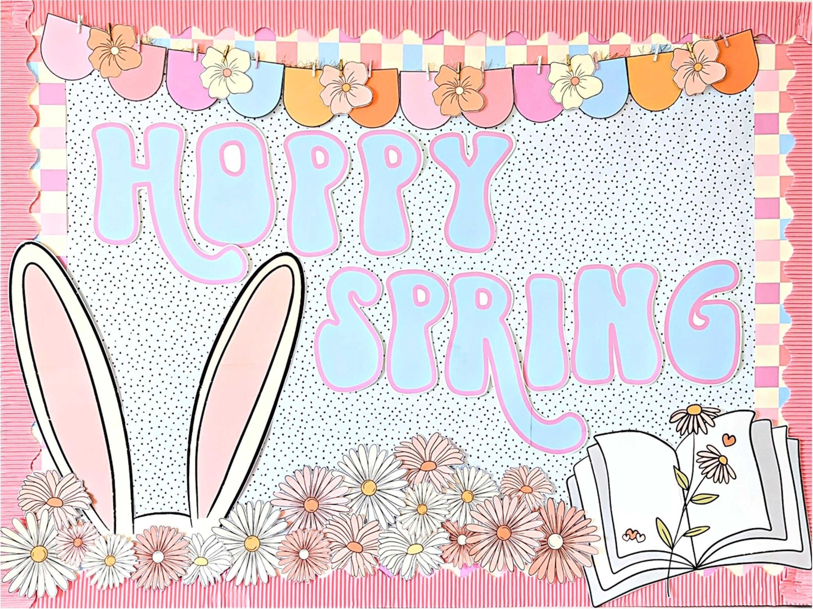 Retro Easter Bulletin Board Kit and Student Activity, Spring Bulletin ...