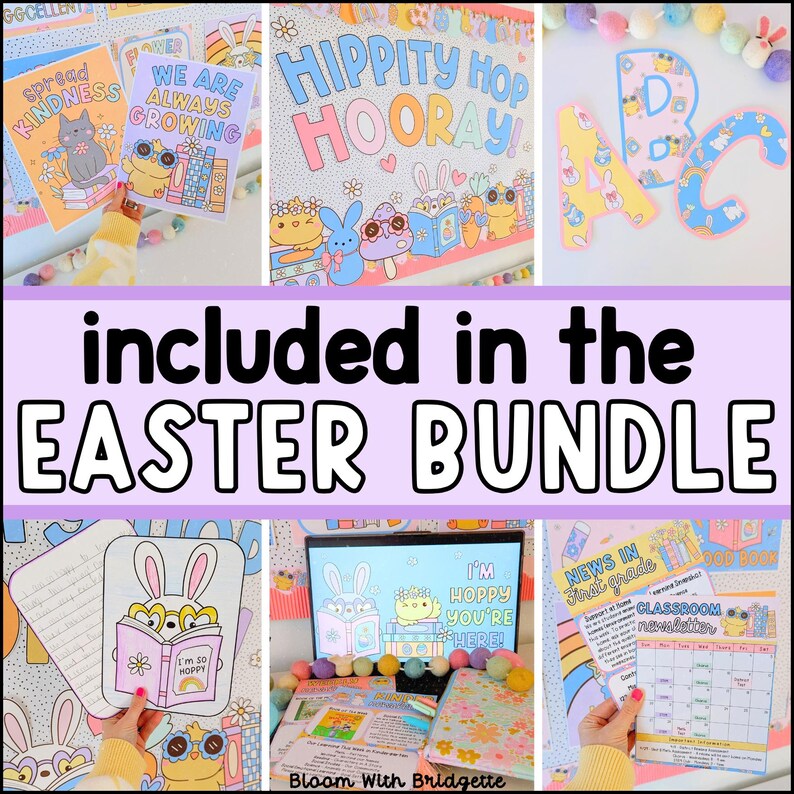Easter Bulletin Board, April Classroom Decor, Spring Decorations ...