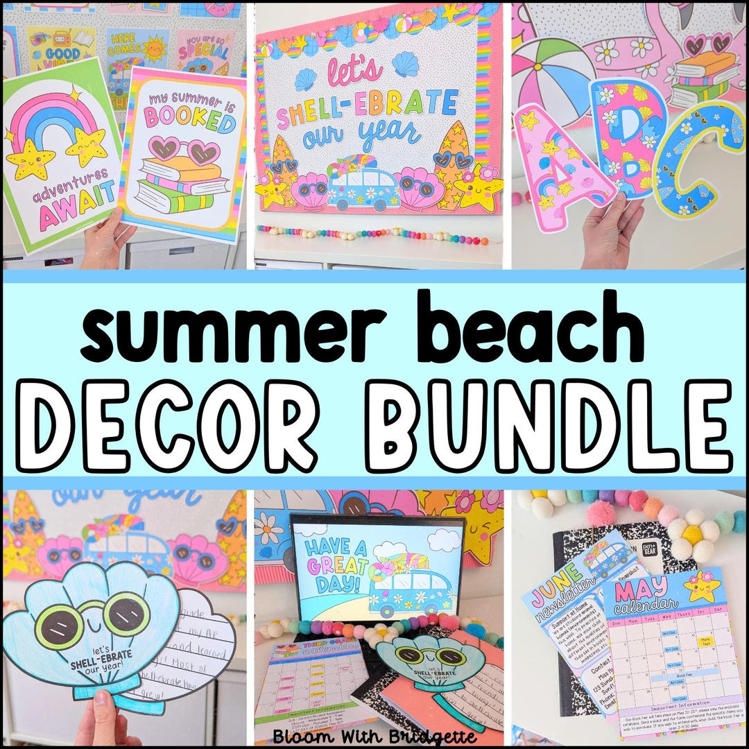 Summer Classroom Makeover | Cutesy Beach Decor | Daily Slides ...