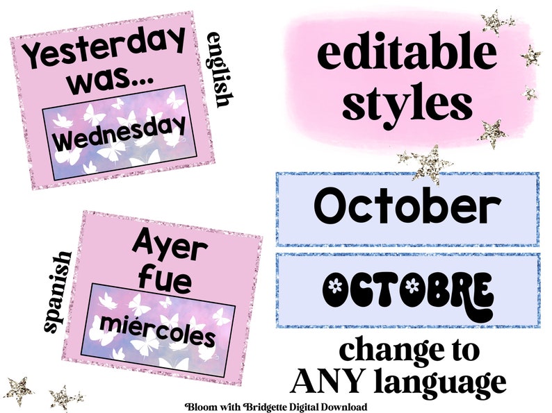 Swiftie Inspired Calendar and Weather Display, Pastel Classroom ...