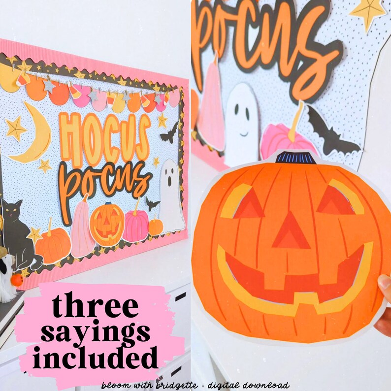 Halloween Bulletin Board Kit and Student Activity, Fall Bulletin Board ...