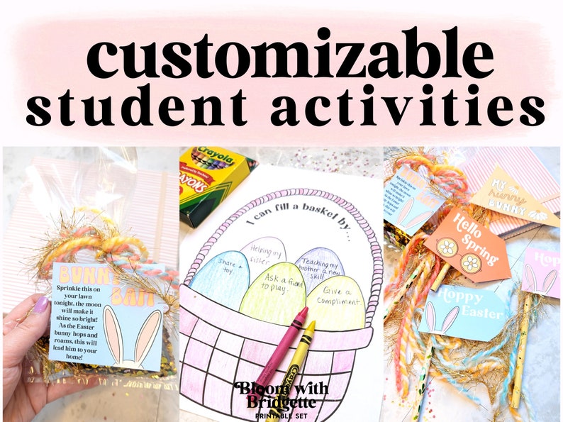Retro Easter Classroom Decor Bundle, Editable Slides, Bulletin Board ...