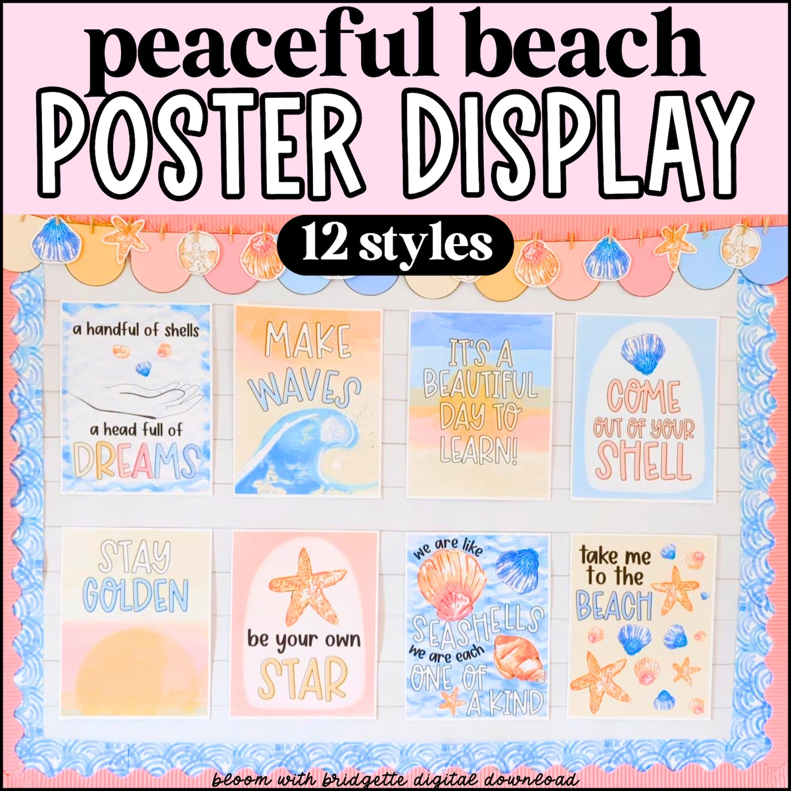 Beach Classroom Posters, Calm Classroom Posters, Classroom Decor ...