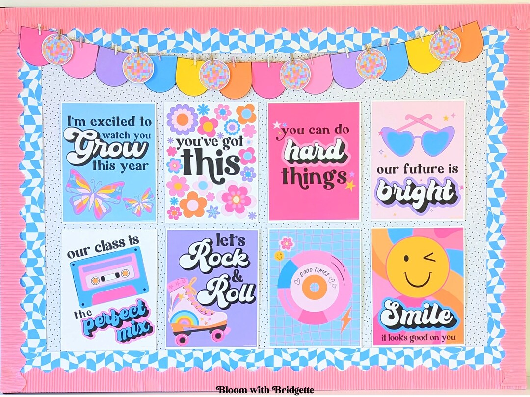 Retro Back to School Posters, Classroom Decorations, August Bulletin ...