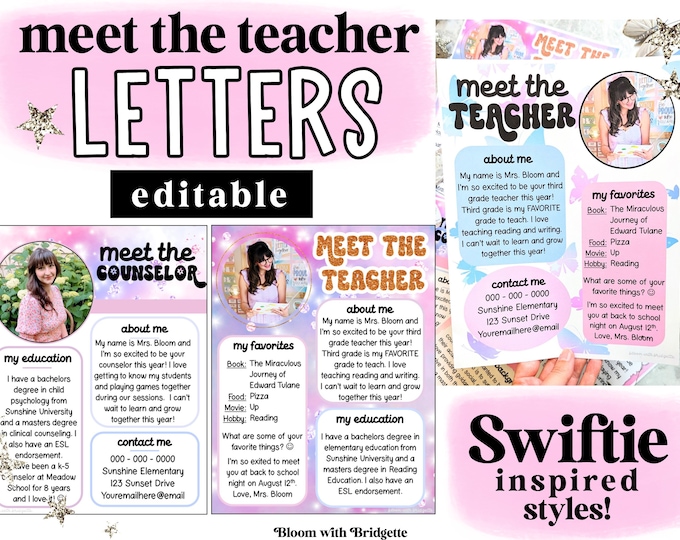 Swiftie Inspired Classroom Poster Display, EDITABLE Posters, Easy ...