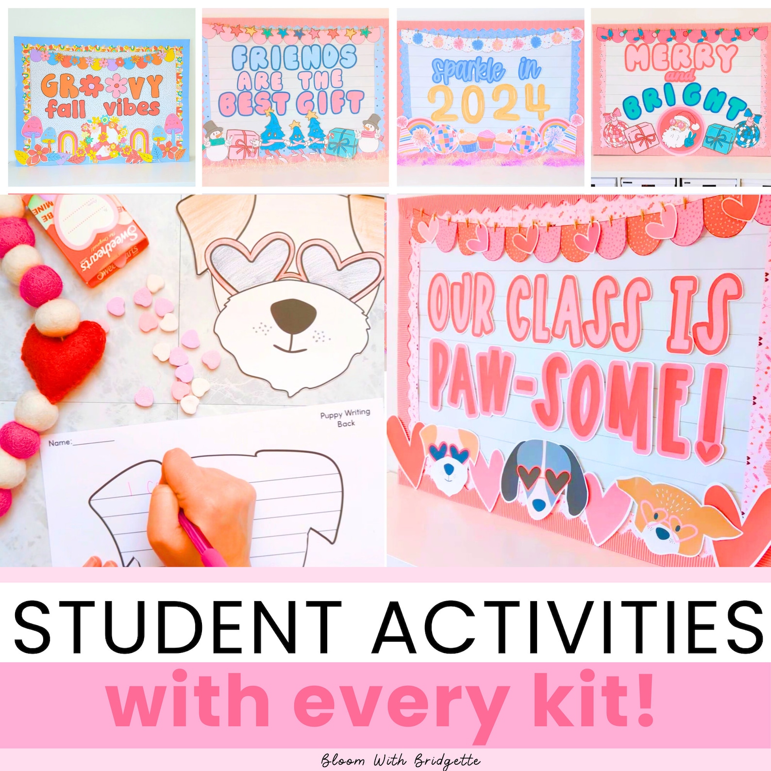 Seasonal Classroom Bulletin Board Bundle, Holiday Bulletin Board MEGA ...