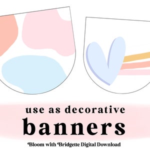 Modern Pastel Classroom Banners, Buntings, Printable Classroom Decor ...